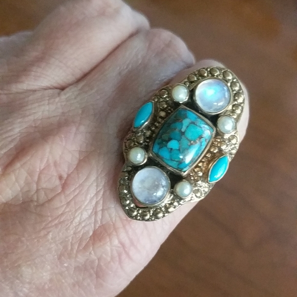 Nicky Butler | Jewelry | Nicky Butler Brass Turquoise Ring | Poshmark